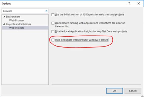 Asp Net Visual Studio Do Not Open New Browser Instance Stack Overflow