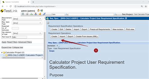 Create Requirement Specification In Testlink Testingdocs