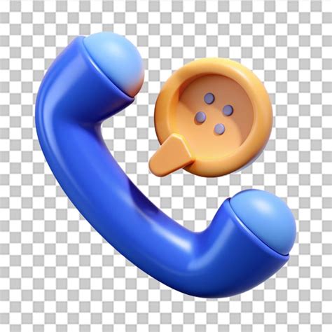 3d Phone Handset With Speech Bubble Call Center Icon Concept Of Talking With Service Call