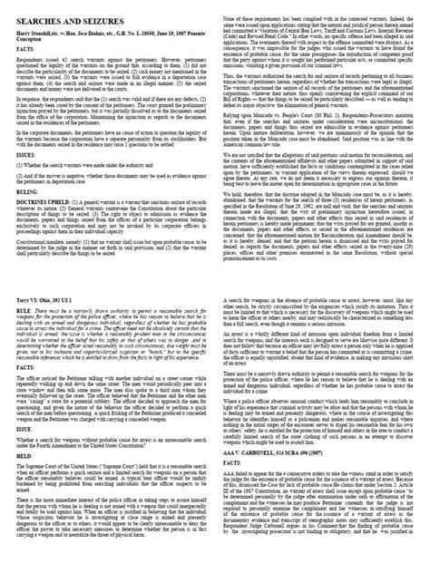 Bill Of Rights Part 1 Pdf Probable Cause Search And Seizure
