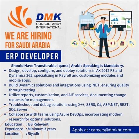 Hiring Erp Developer Ax2012 Dynamics365 Payroll Customization