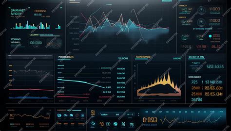 Premium Ai Image Futuristic Finance Digital Market Graph User Interface With Diagram