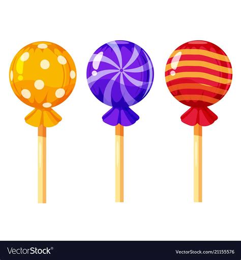 Colorful Lollipops Vector Illustration