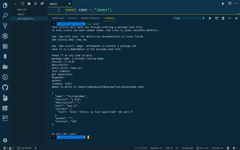 How To Lint And Format Code With Eslint In Visual Studio Code Digitalocean