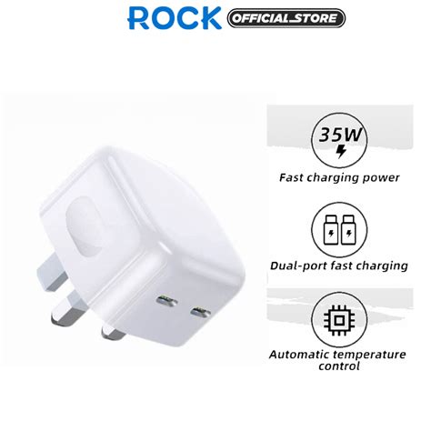 Rock Space T PD Dual Port Type C Fast Charger For IPhone W Shopee Malaysia