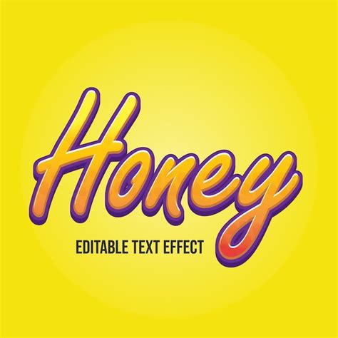 Premium Vector Honey Editable Text Effect