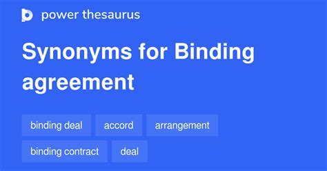 Binding Agreement Synonyms 325 Similar Words And Phrases