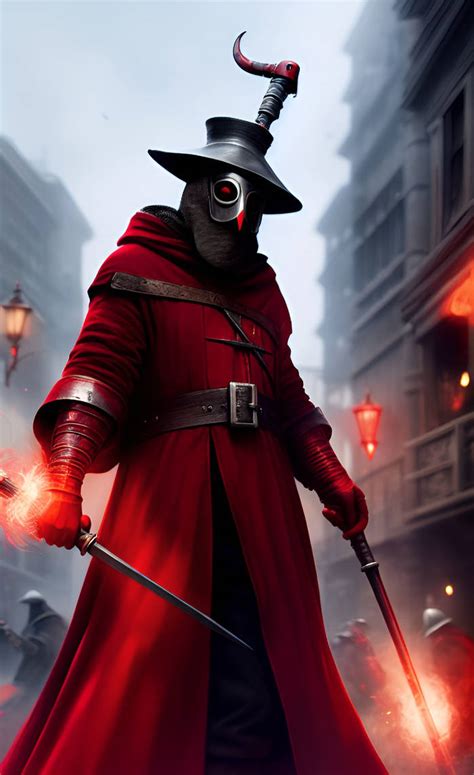 The Red Plague Doctor By Drken7 On Deviantart