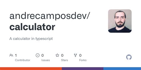 GitHub Andrecamposdev Calculator A Calculator In Typescript