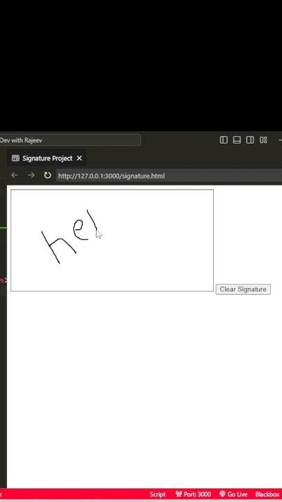 Create Signature Pad Using Html And Css Javascript Webdevwithrajeev Codingtutorial Youtube