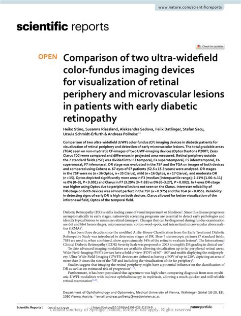 Pdf Comparison Of Two Ultra Widefield Color Fundus Imaging Devices For Visualization Of