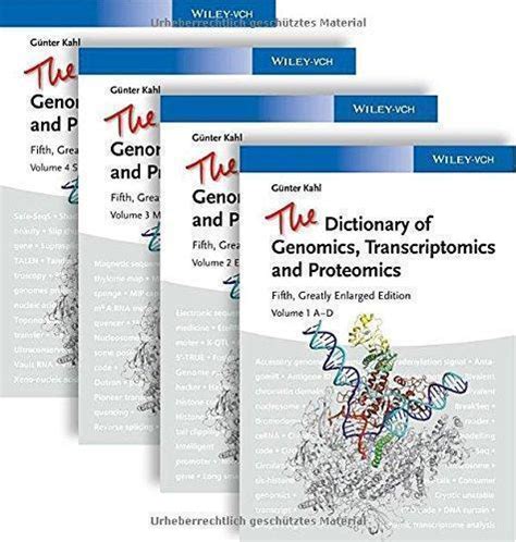 The Dictionary Of Genomics Transcriptomics And Proteomics Controses Store