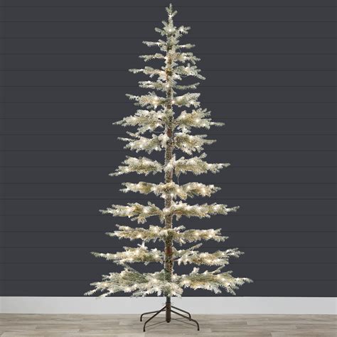 Best Choice Products 6ft Pre Lit Sparse Christmas Tree Artificial Flocked Pine Holiday Décor
