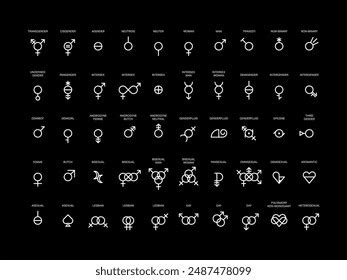 Diverse Gender Vector Symbol Set Stock Vector Royalty Free Shutterstock