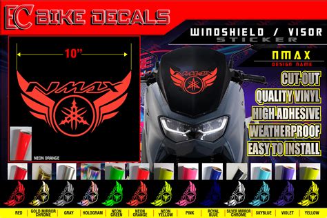 Yamaha Nmax Windshield Sticker Decal Visor Cutout Nmax Decals Lazada Ph