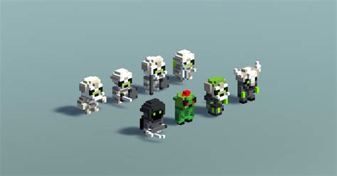 3d Voxel Animated Models Undead
