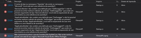 erros ao criar api web do core api alura cursos online de tecnologia