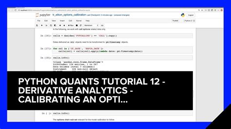 Python Quants Tutorial 12 Derivative Analytics Calibrating An Opti Refinitiv Developers