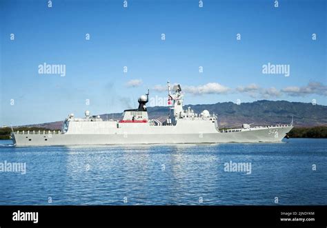 The Chinese Peoples Liberation Army Navy Jiangkai Class Frigate Linyi