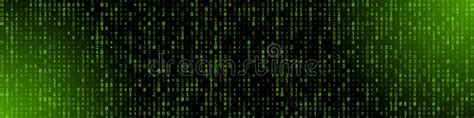 A Stream Of Binary Matrix Code On The Screen Numbers Of The Computer Matrix Stock Vector