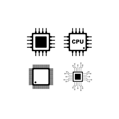 Premium Vector Chip Processor Vector Icon Illustration Design