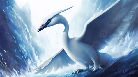 하얀 새가 물 위를 날고 있다 루기아의 사진 배경 일러스트 및 사진 무료 다운로드 Pngtree