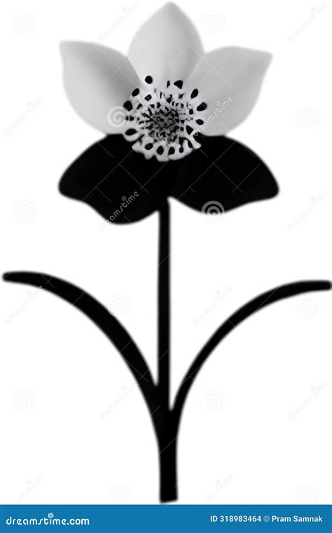 Minimalist Cute Flower Icon Flower Clipart Royalty Free Stock Image 318983374