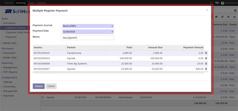 Multiple Invoice Payment V10 Store
