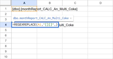 Google Tables How Do I Remove Square Brackets Stack Overflow