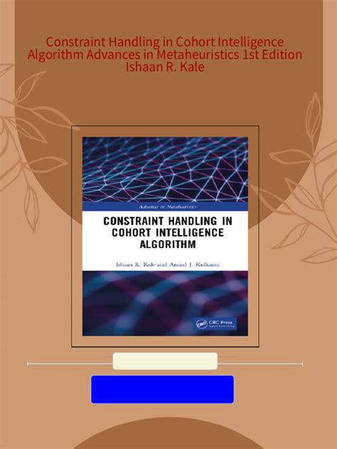 Constraint Handling In Cohort Intelligence Algorithm Advances In Metaheuristics 1st Edition