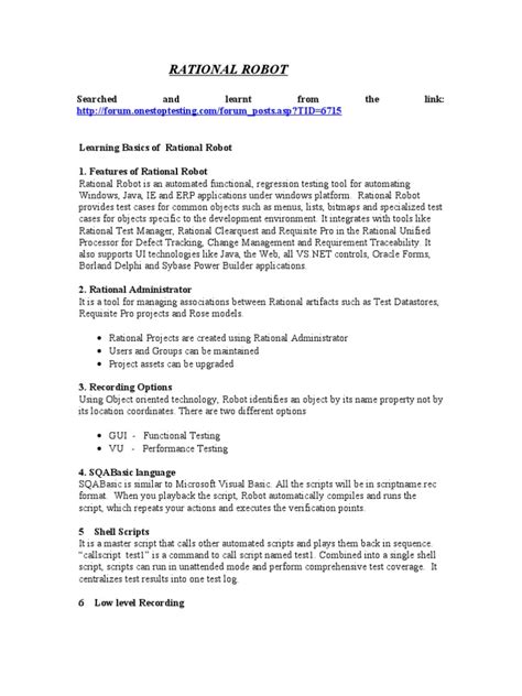 Rational Robot Pdf Software Testing Scripting Language