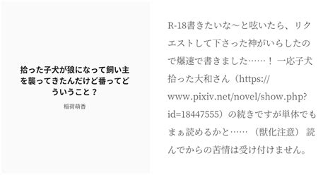 R 18 楽ヤマ 腐向け 拾った子犬が狼になって飼い主を襲ってきたんだけど番ってどういうこと？ 稲荷萌香の Pixiv