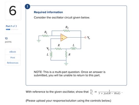 Solved Required InformationConsider The Oscillator Circuit Chegg Com