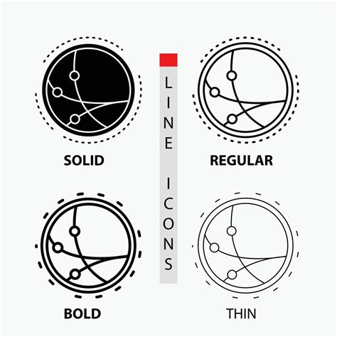 Worldwide Communication Connection Internet Network Icon In Thin Regular Bold Line And
