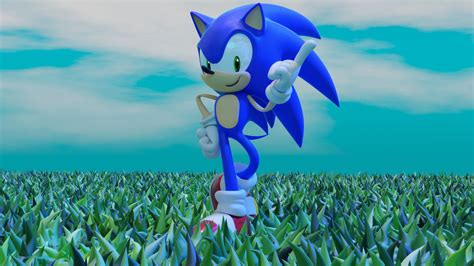 Sonic In The Grasslands By Sonicxrex On Deviantart