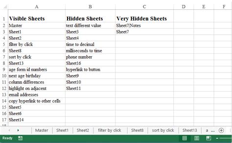 How To List All Visible Or Hidden Sheets From Workbook