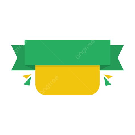 Green Yellow Empty Banner Shape Vector Blank Shape Banner Blank Shape Banner Vector Banners