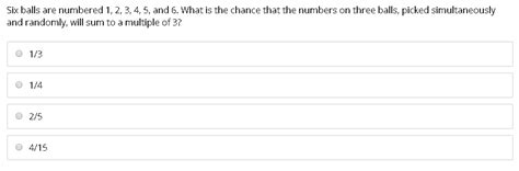 solved six balls are numbered 1 2 3 4 5 and 6 what is
