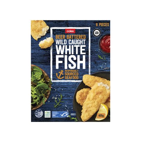 Buy Coles Frozen Fish Fillets Beer Battered 425g Coles