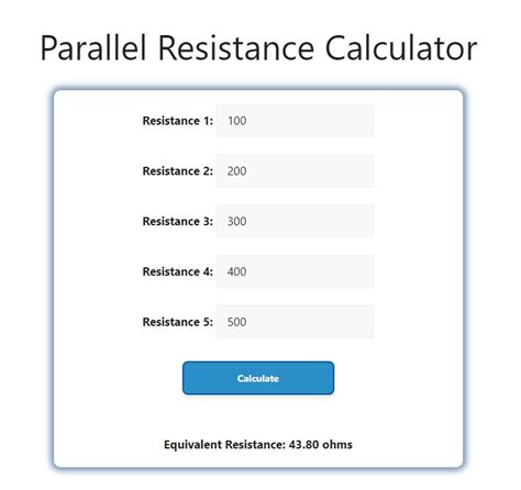 Parallel Resistance Calculator Savvy Calculator