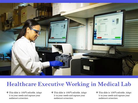 Healthcare Executive Working In Medical Lab Ppt PowerPoint Presentation Model Example