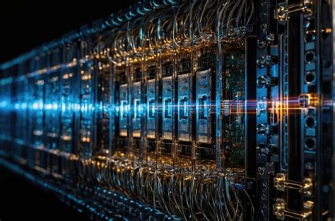 Premium Photo Abstract Digital Matrix Data Stream In Cyber Space