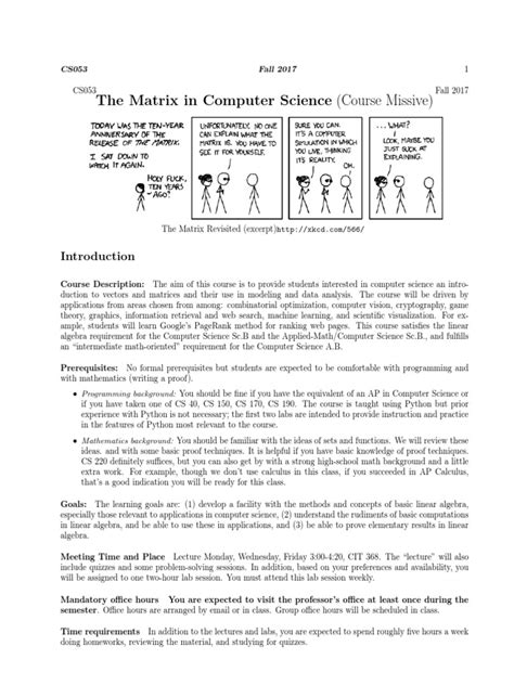 the matrix in computer science pdf computer science mathematics