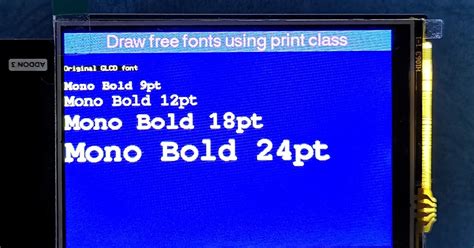 15 picoでadafruit gfx fontデモ arduino