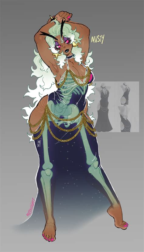 Miistniight Original Highres 1girl Armpits Arms Behind Head