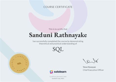Sanduni Rathnayake On Linkedin Sql Sololearn