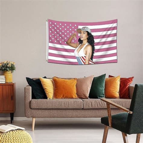 Nicki Minaj Flag Pink Niki American Flag Nicki Rapper Minaj Flag Nicki Pink American Flag 3x5ft