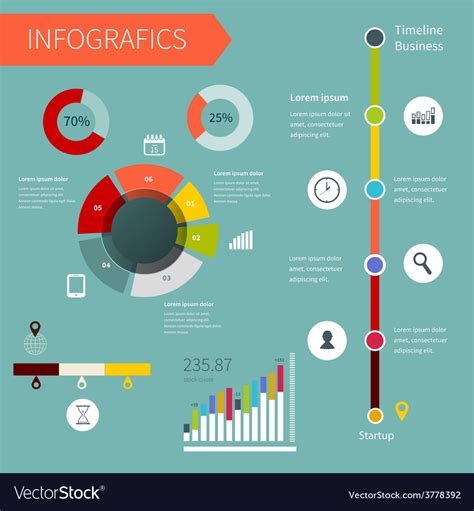 Modern Infographics Set Timeline Infographic Vector Image