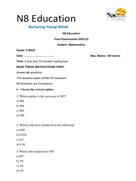 Nios Final Paper Pdf Triangle Elementary Geometry
