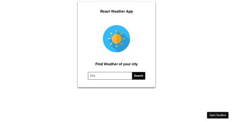 React Weather Examples Codesandbox